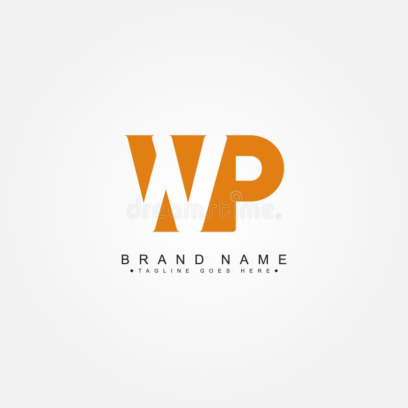 Initial Letter WP Logo - Simple Business Logo Stock Vector ...