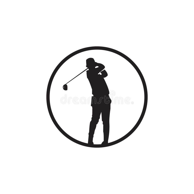 Golf Player Icon, Golfer Vector Silhouette Stock Vector - Illustration ...