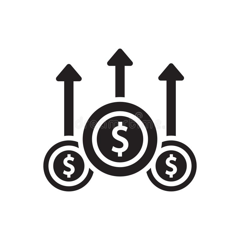 Income Growth Profit Icon - Finance Increase Icon Stock Vector ...