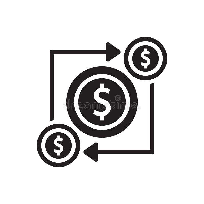 Money Transaction Icon - Dollar Transfer Icon - Symbol Vector ...