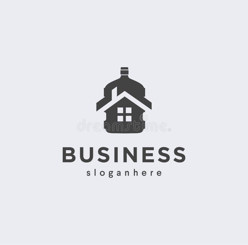 Stay Home Bottle Logo Design Illustration. Creative Logo for Bottle ...