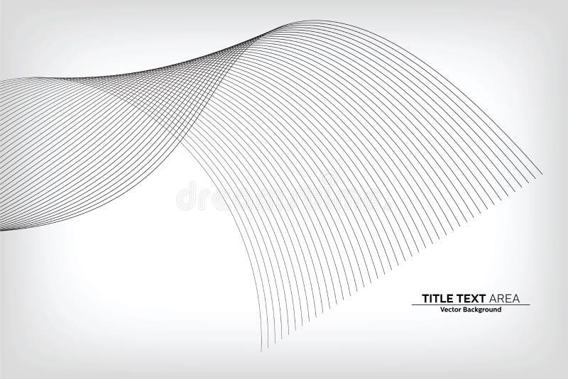 Abstract Modern Line, Wave Designed on White Background with Title Text ...