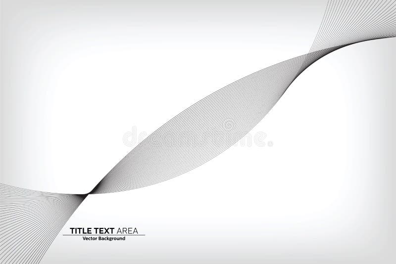 Abstract Modern Line, Wave Designed on White Background with Title Text ...