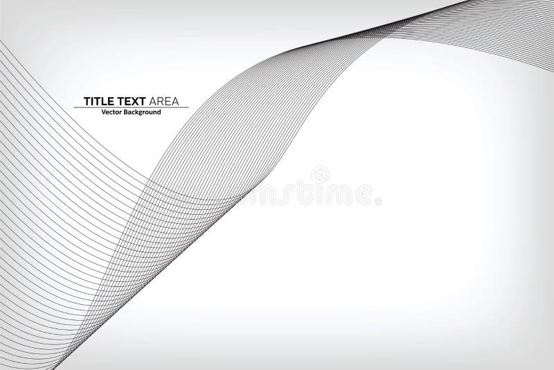 Abstract Modern Line, Wave Designed on White Background with Title Text ...