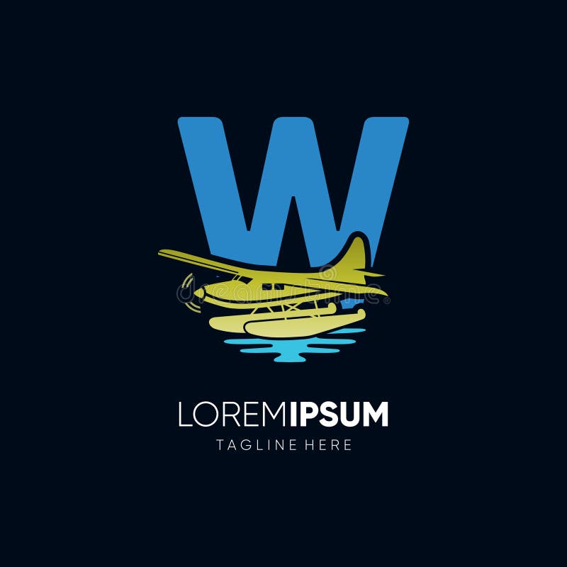 Letter W Plane Logo Design Vector Graphic Icon Stock Vector ...