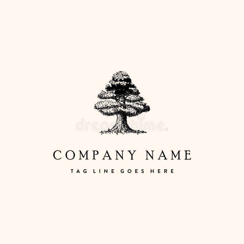 Illustration of old tree stock vector. Illustration of logo - 224525334