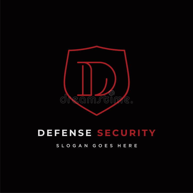 Letter D on the Shield Logo Stock Vector - Illustration of graphic ...