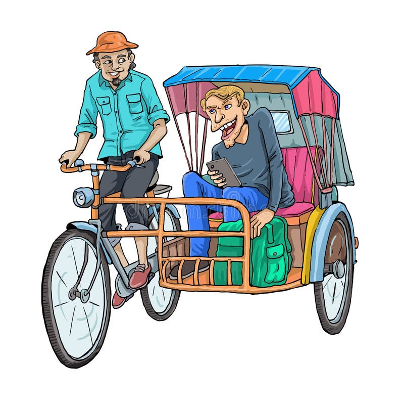 Rickshaw Pullers Stock Illustrations – 1 Rickshaw Pullers Stock ...