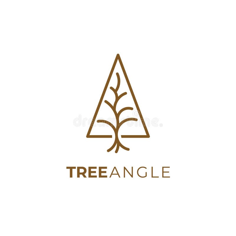 Triangle and tree logo stock vector. Illustration of drawing - 224695951