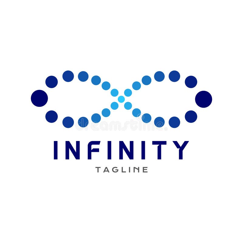 Infinity Logo Template Design. with Gradient Blue Circle Stock Vector ...