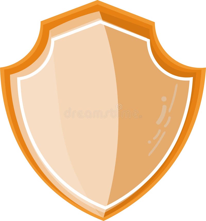 A Simple and Flat Vector Design of Shield Stock Vector - Illustration ...