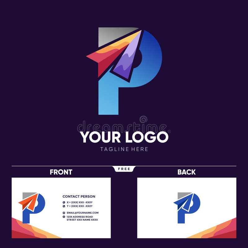 Letter P Paper Plane Logo Design Vector Icon Graphic Stock Vector ...