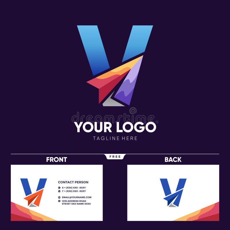 Letter V Paper Plane Logo Design Vector Icon Graphic Stock Vector ...