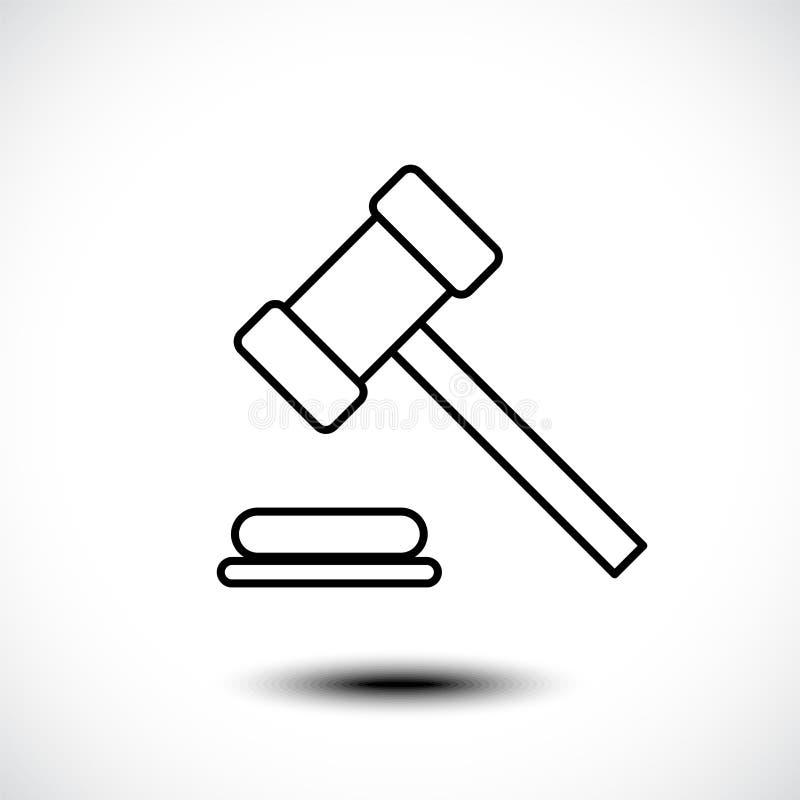 Auction line icon stock vector. Illustration of article - 224777774