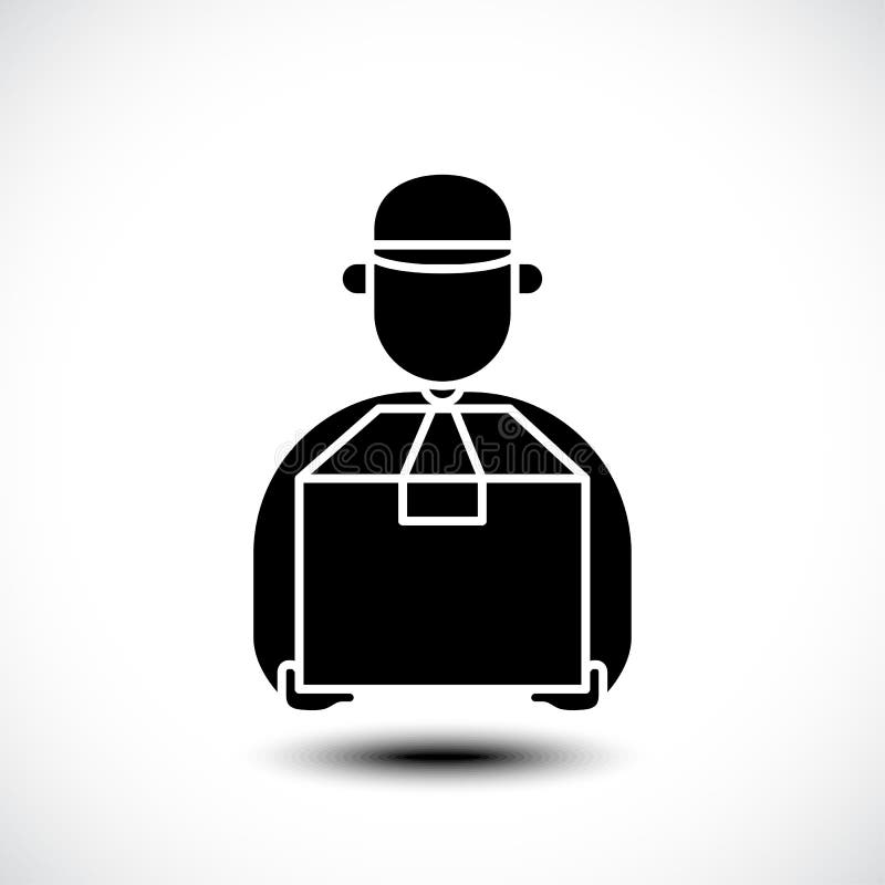 Delivery man icon stock vector. Illustration of business - 224781214