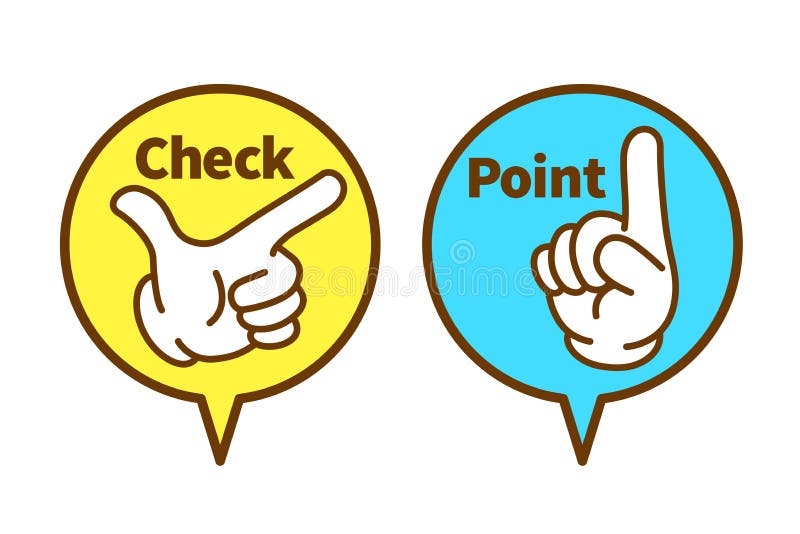 Check Point Hand Sign Balloon, Vector Illustration Stock Illustration ...