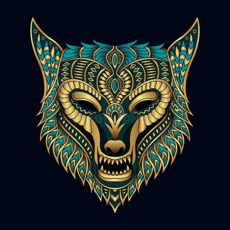 Stylized Wolf Stock Illustrations – 1,300 Stylized Wolf Stock ...