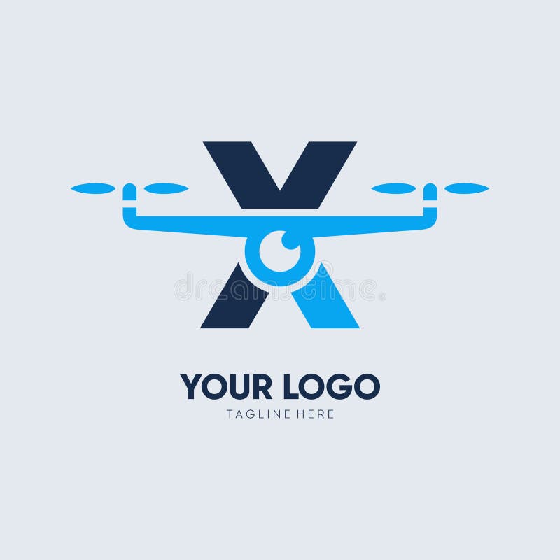 Letter X Drone Logo Design Vector Icon Graphic Stock Vector ...