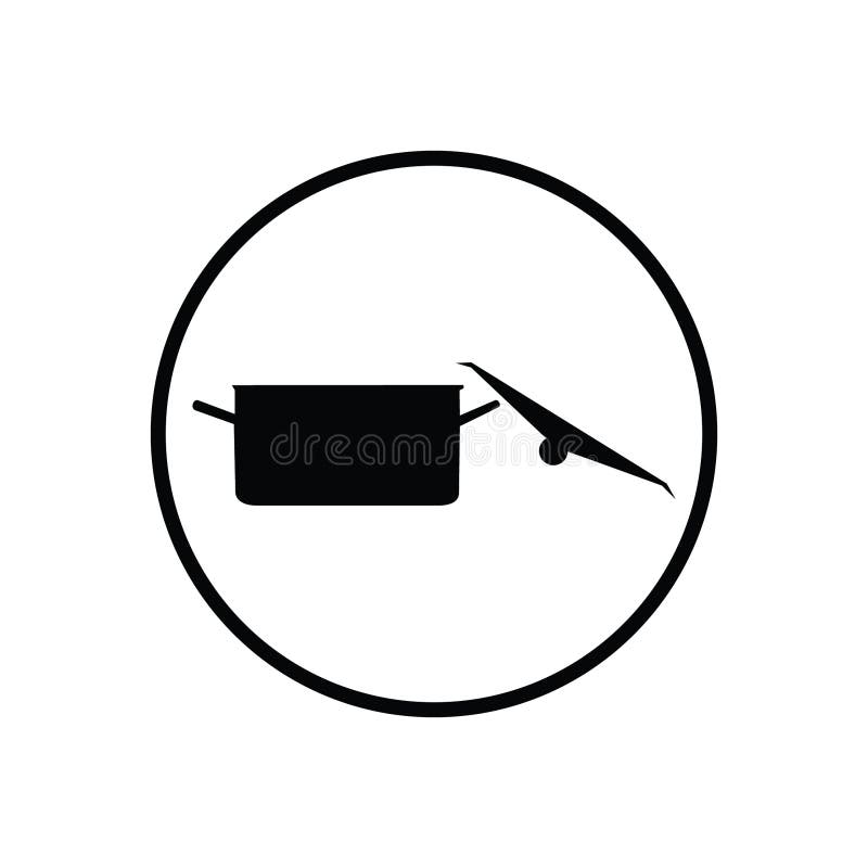 Kitchen and Cooking Vector Icons in a Circle: Pan Stock Vector ...