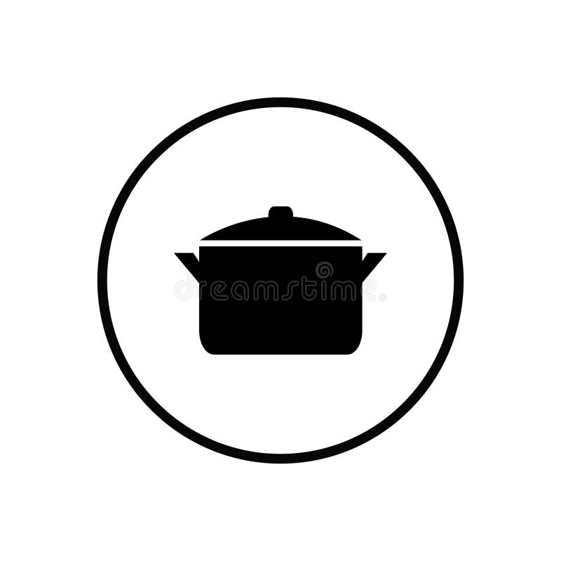 Kitchen and Cooking Vector Icons in a Circle: Pan Stock Vector ...
