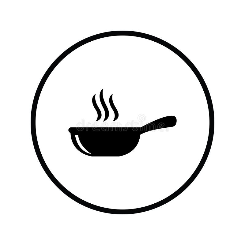 Kitchen and Cooking Vector Icons in a Circle: Pan Stock Vector ...