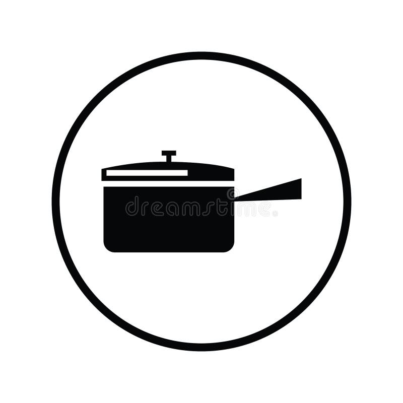 Kitchen and Cooking Vector Icons in a Circle: Pan Stock Vector ...