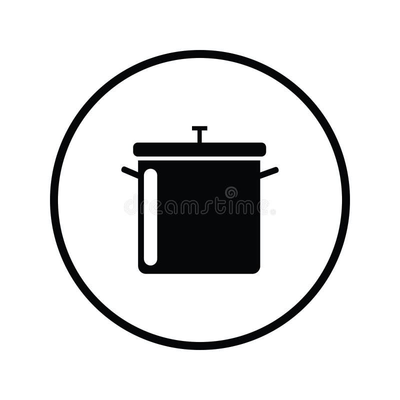 Kitchen and Cooking Vector Icons in a Circle: Pan Stock Vector ...
