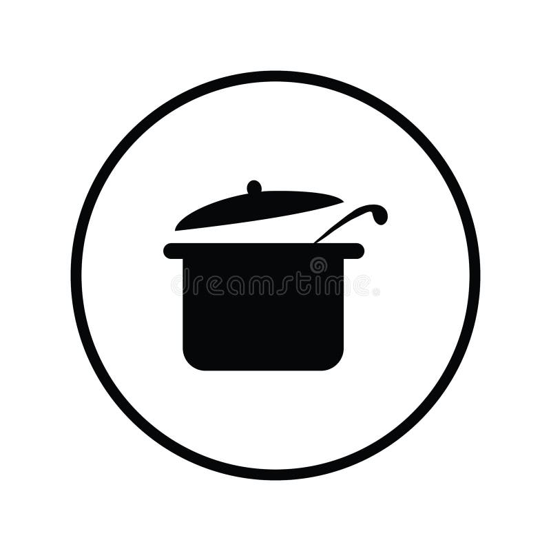 Kitchen and Cooking Vector Icons in a Circle: Pan Stock Vector ...