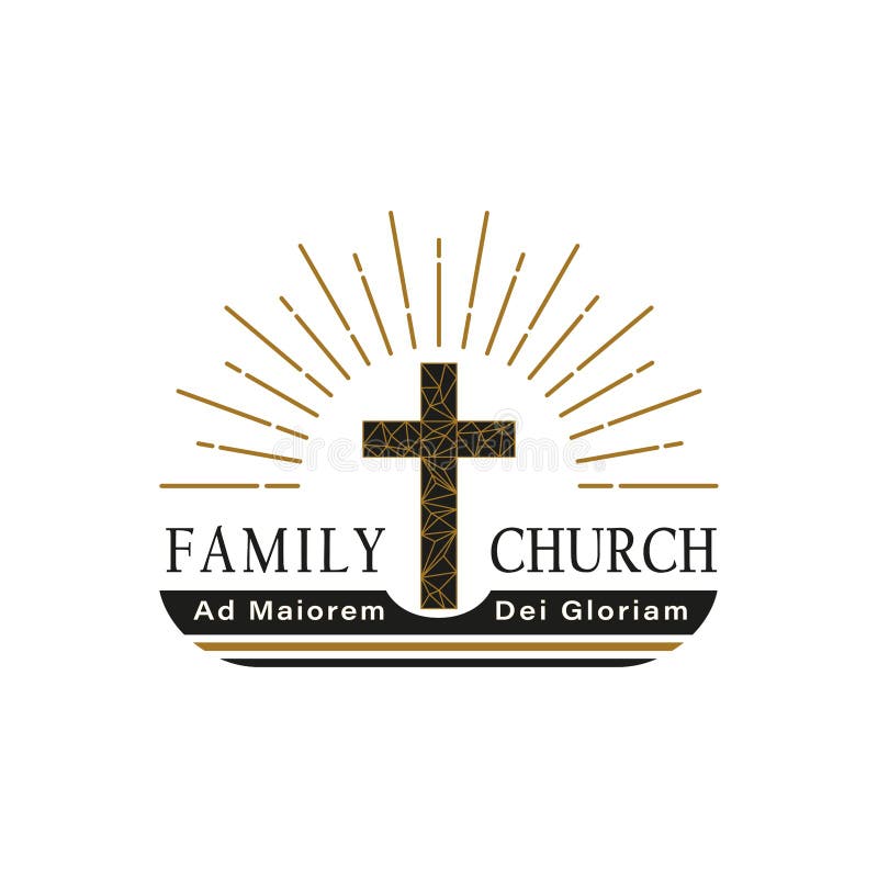 Retro Vintage Style for Christian Church Logo Design. with Shining ...