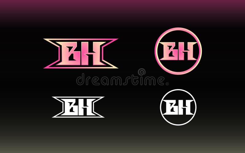 BH Letter Logo with Gaming Style and Contemporary Colors Stock Vector ...