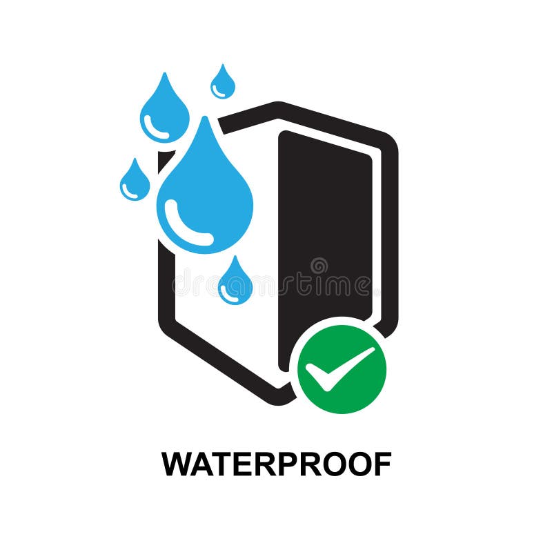 Waterproof Icon, Vector Symbol Stock Vector - Illustration of clothing ...
