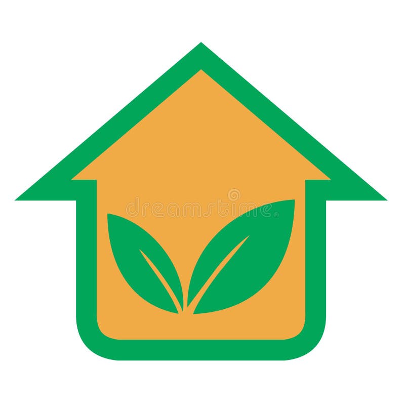 Leaves house icon stock vector. Illustration of leaves - 225305941