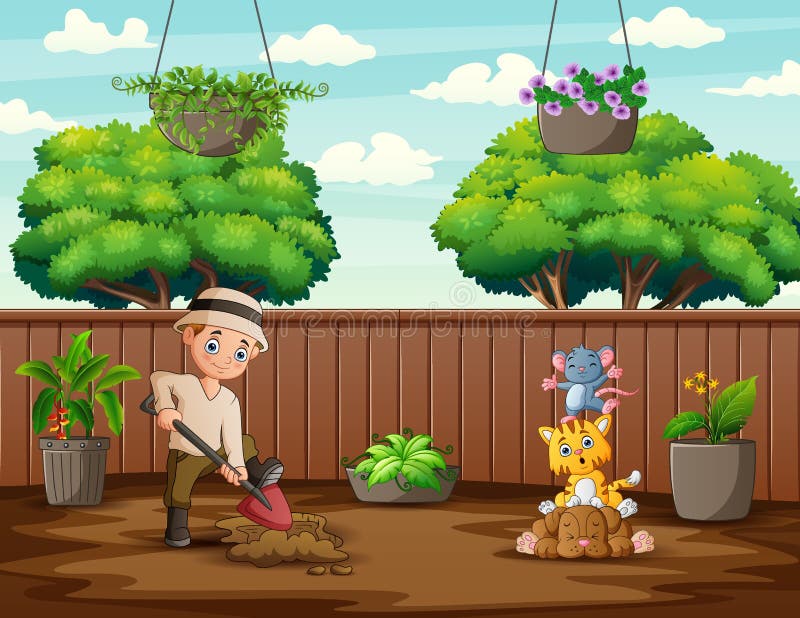 Man Digging Garden Stock Illustrations – 729 Man Digging Garden Stock ...