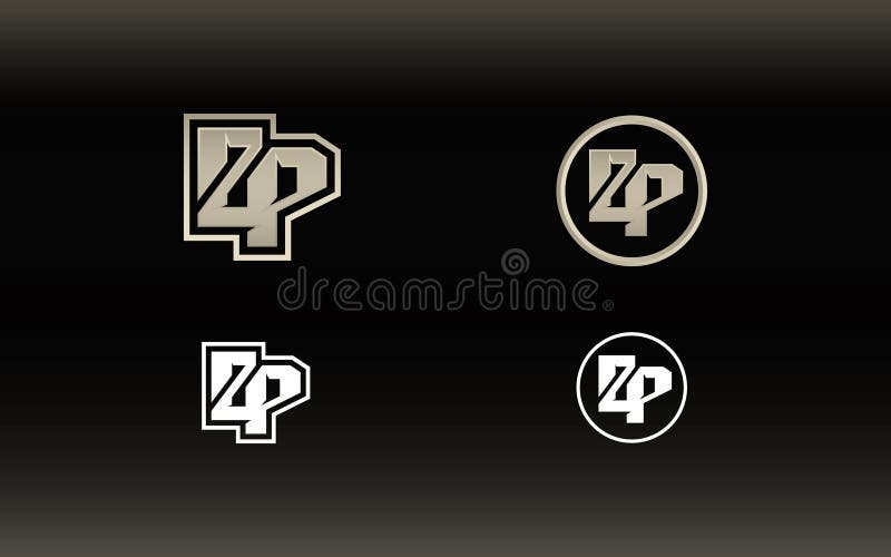 BP or PB Letter Logo with Gaming Style and Contemporary Colors Stock ...