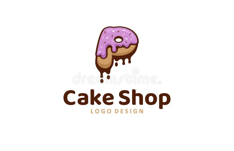 Cake Shop Letter P Logo Template Stock Vector - Illustration of ...