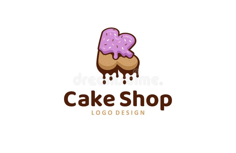 Cake Shop Letter K Logo Template Stock Vector - Illustration of ...