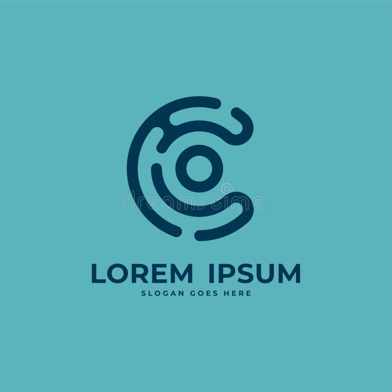 Illustration Letter C Monogram One Line Art Stock Vector - Illustration ...