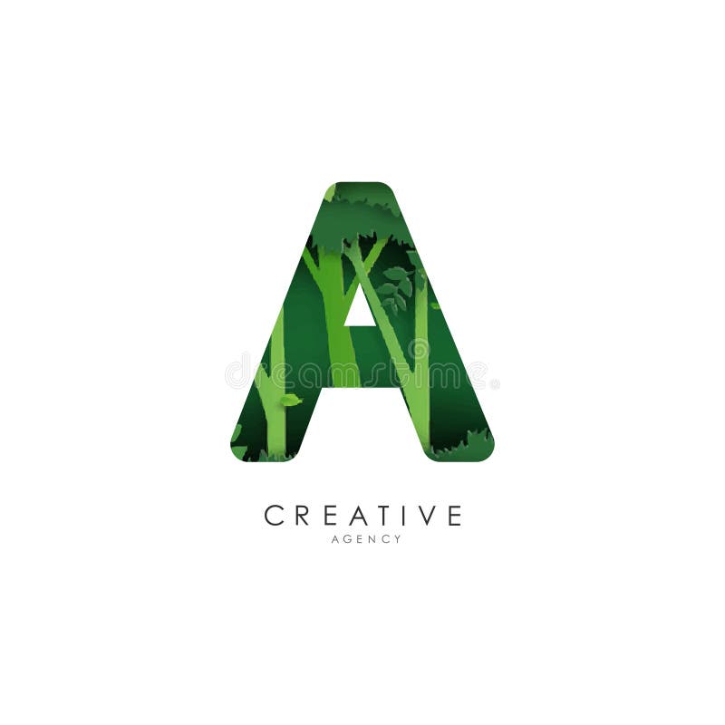 Stylish Eco-friendly Alphabet Logo of Colorful Engraved Paper Cut ...