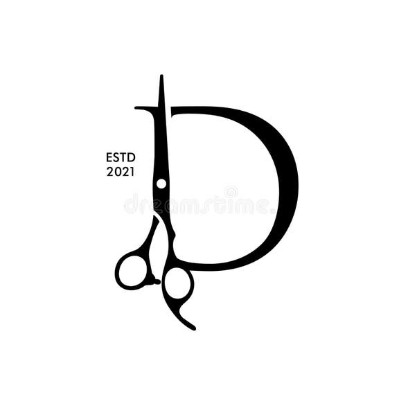 Luxury and Elegant Initial D Scissors Stock Vector - Illustration of ...