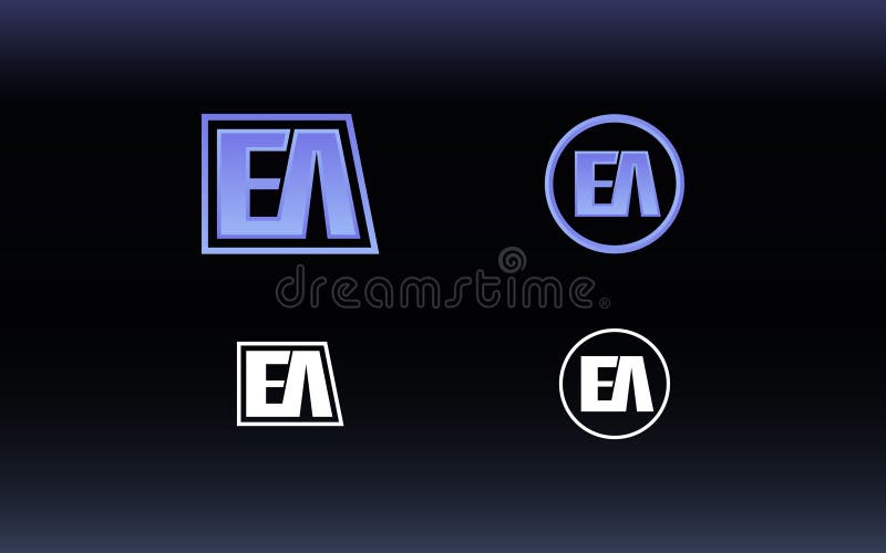 Initials EA Logo with a Bright Color is Suitable for E Sports Teams and ...