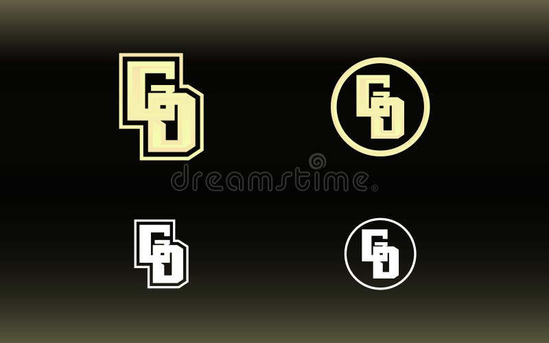 Initials GD Logo with a Bright Color is Suitable for E Sports Teams and ...
