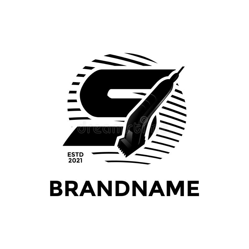 Vintage Initial S Shaving Machine Stock Vector - Illustration of icon ...