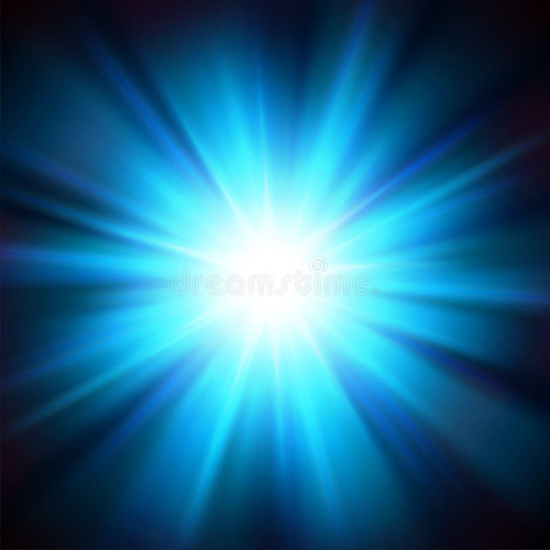 Blue Light Shining from Darkness. Vector Illustration Stock Vector ...