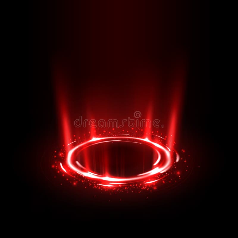 Rotating Red Rays with Sparkles. Suitable for Product Advertising ...