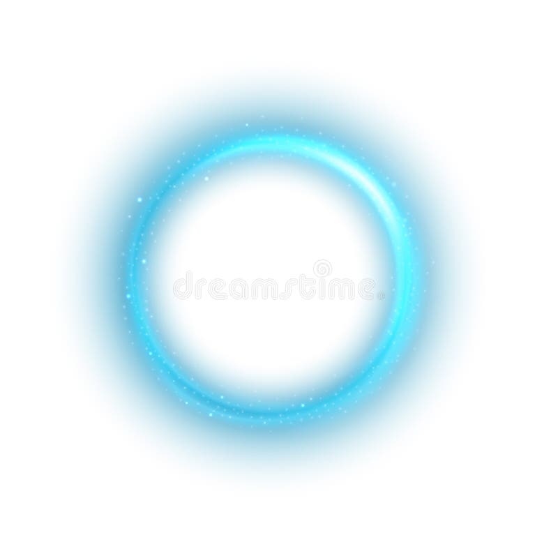 Round Blue Light Twisted on White Background, Suitable for Product ...