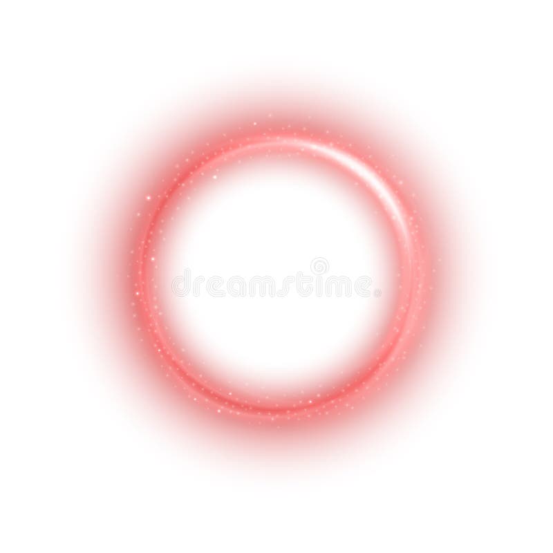 Round Red Light Twisted on White Background, Suitable for Product ...