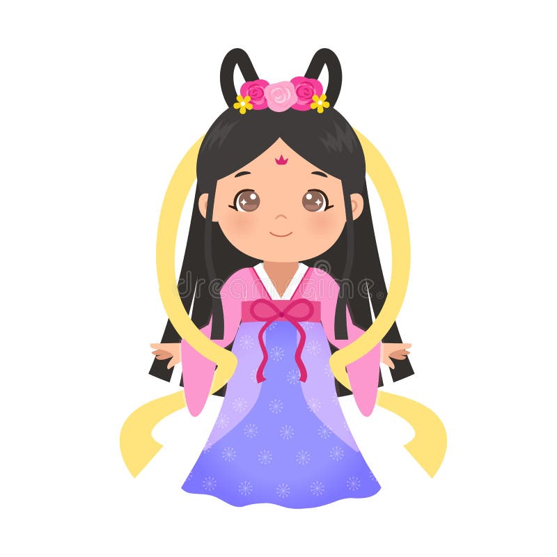 Mid Autumn Festival Princess Chang-e Clip Art. Stock Vector ...