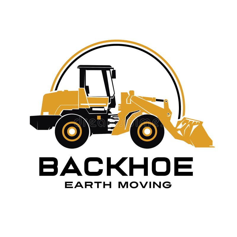 Modern Backhoe Vector Illustration Logo Design Stock Vector ...