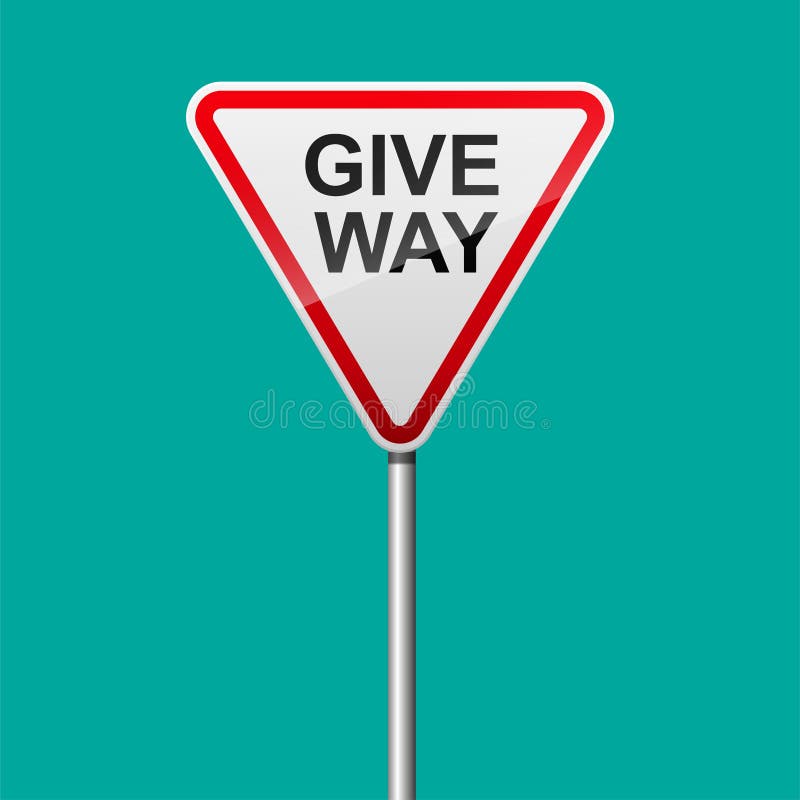 Give Way Sign Stock Illustrations – 922 Give Way Sign Stock ...