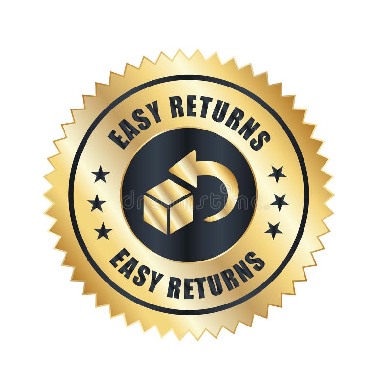 Easy Returns Vector Logo. Trust Badges. Easy Returns Icons Stock Vector ...